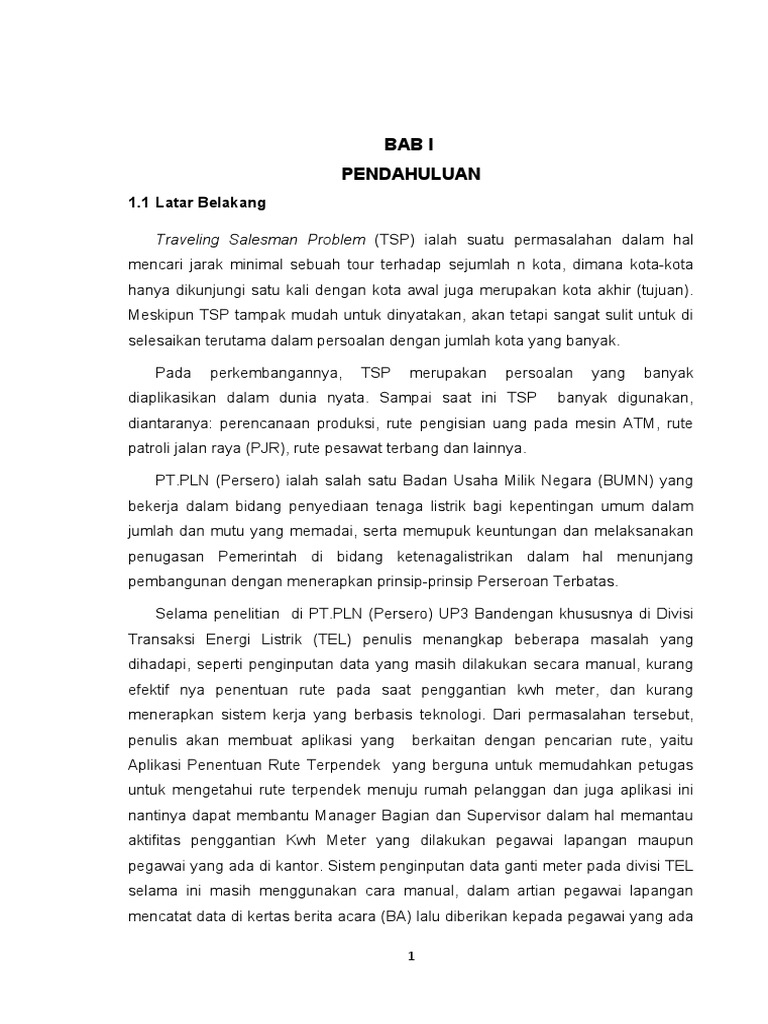 Skripsi BAB 1,2 | PDF