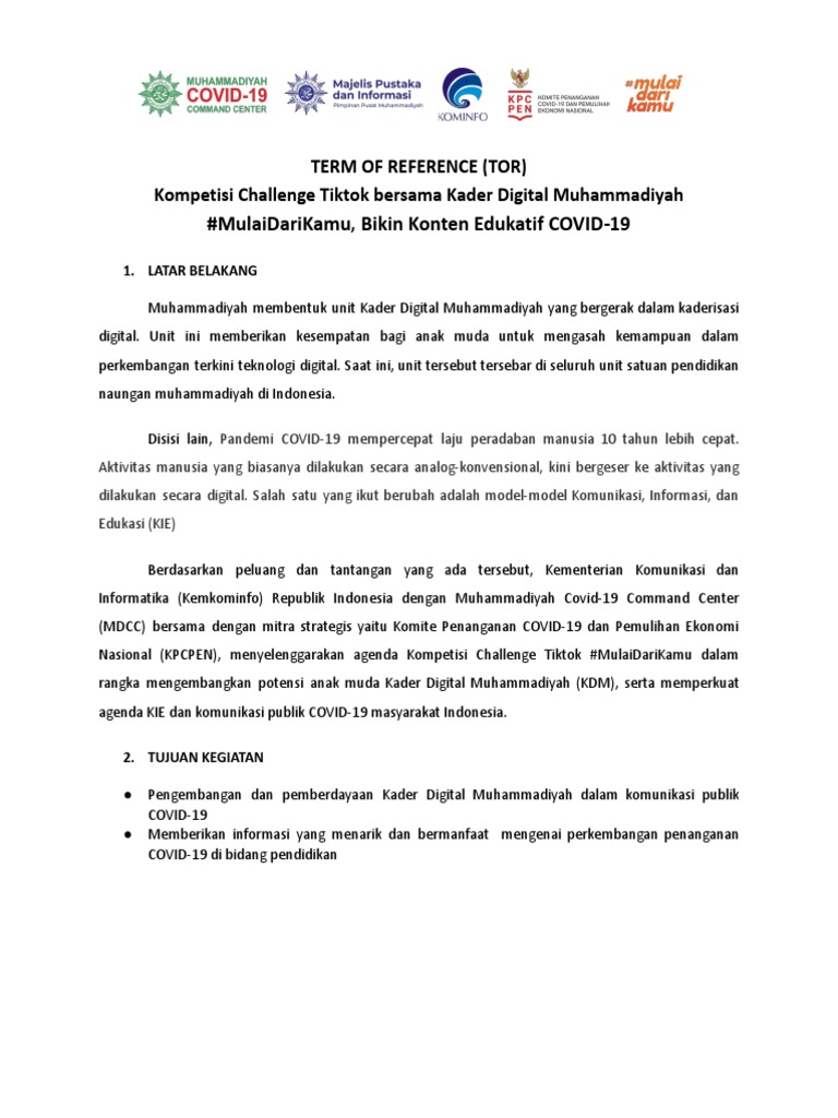 Juknis KDM Tiktok Challenge | PDF