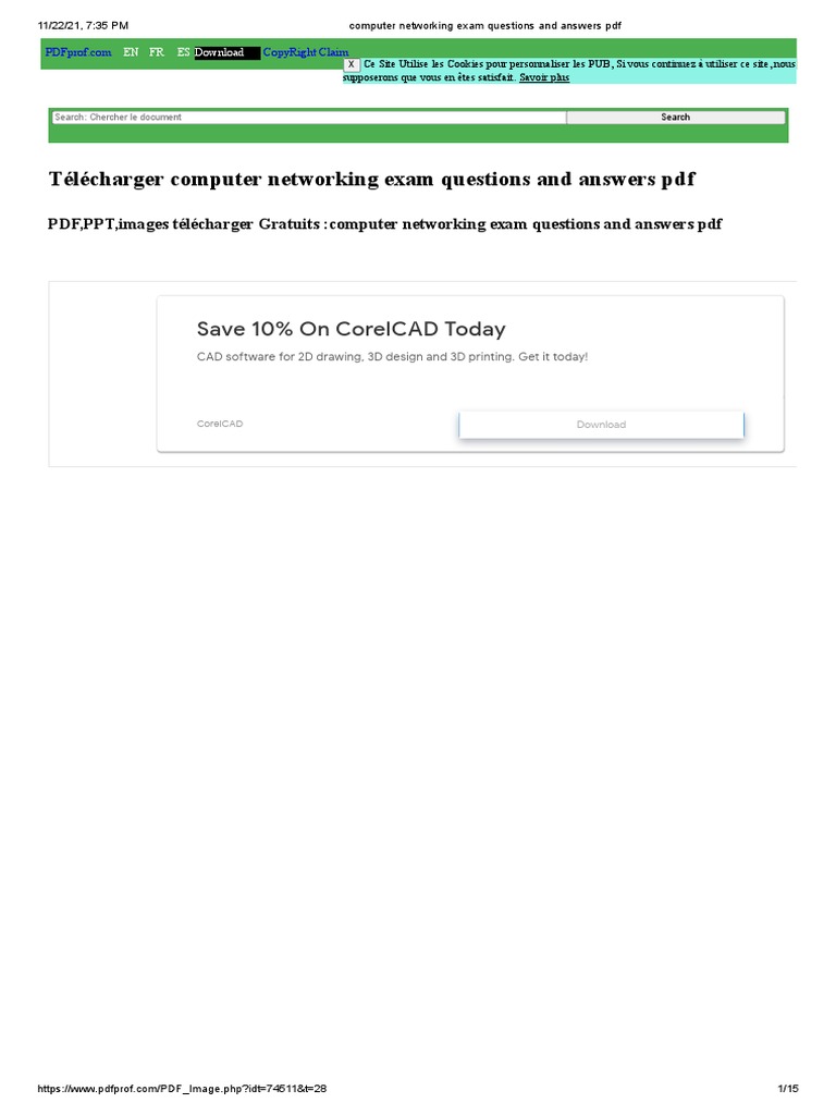 Computer Networking Exam Questions and Answers PDF | PDF | Multiple ...