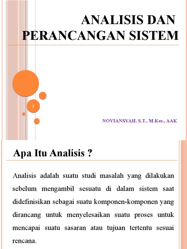 Analisis Dan Perancangan Sistem | PDF
