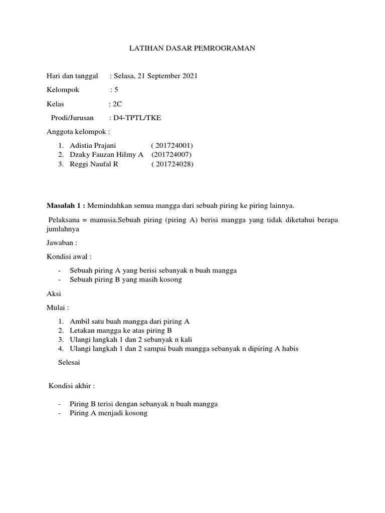 Latihan Dasprog Kelompok 5 | PDF