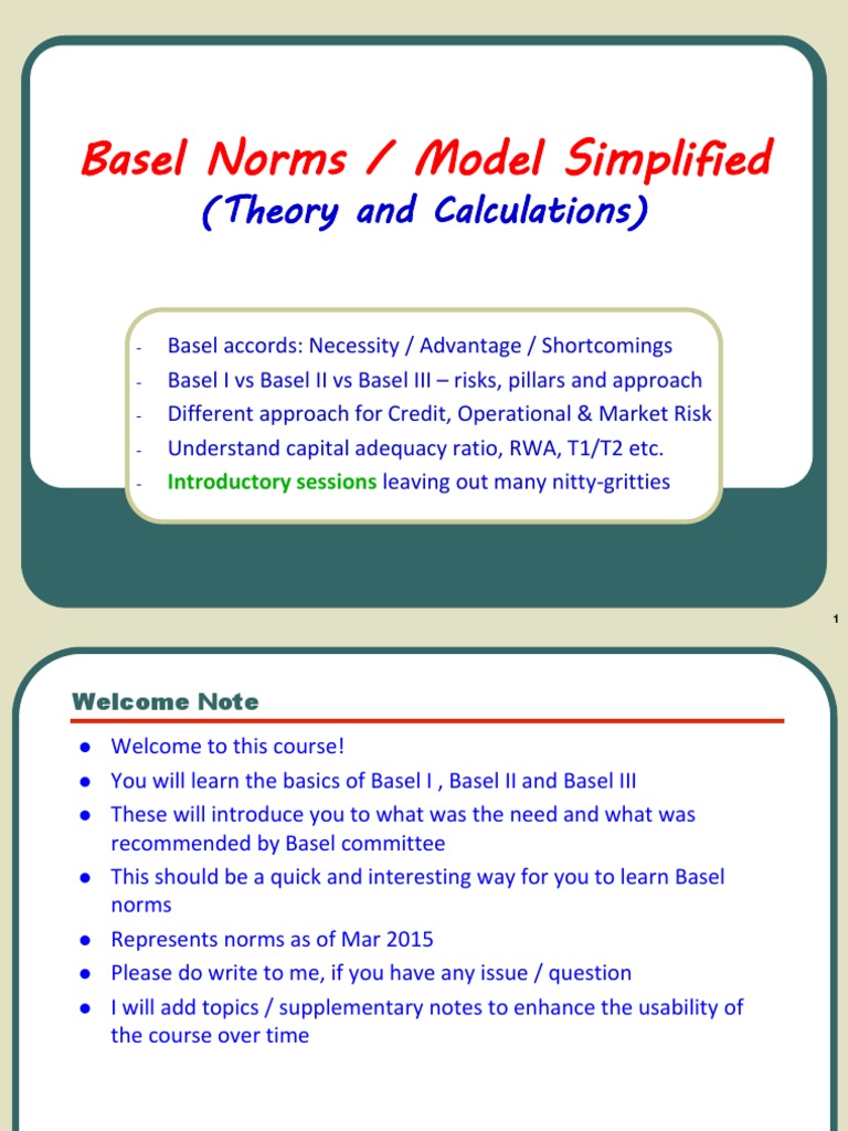 BN 01 Basel Model Simplified | PDF | Financial Capital | Arbitrage