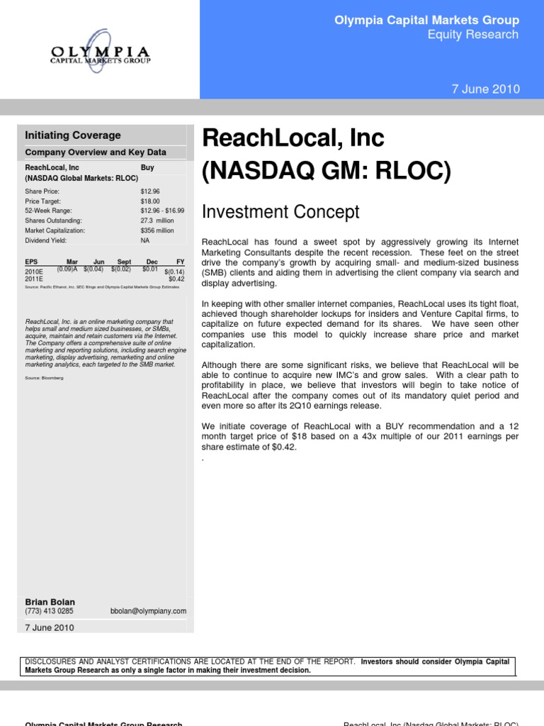 RLOC Initiation 6710 | Download Free PDF | Initial Public Offering ...