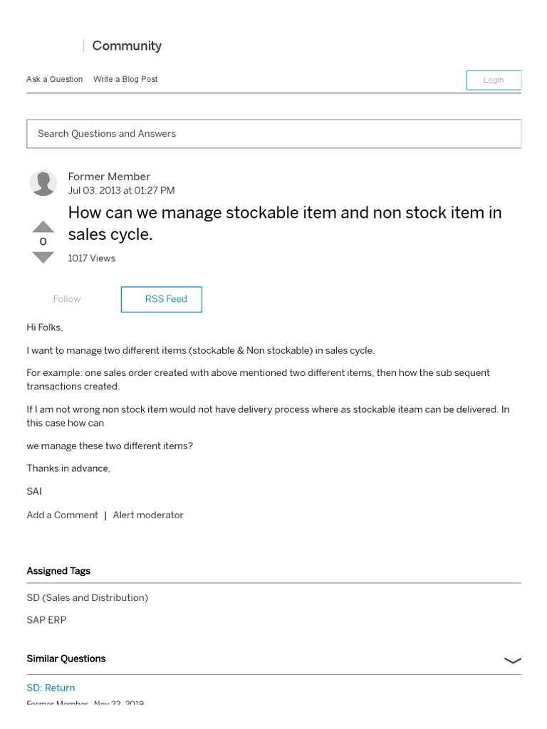 Managing Stockable and Non-Stock Items | PDF