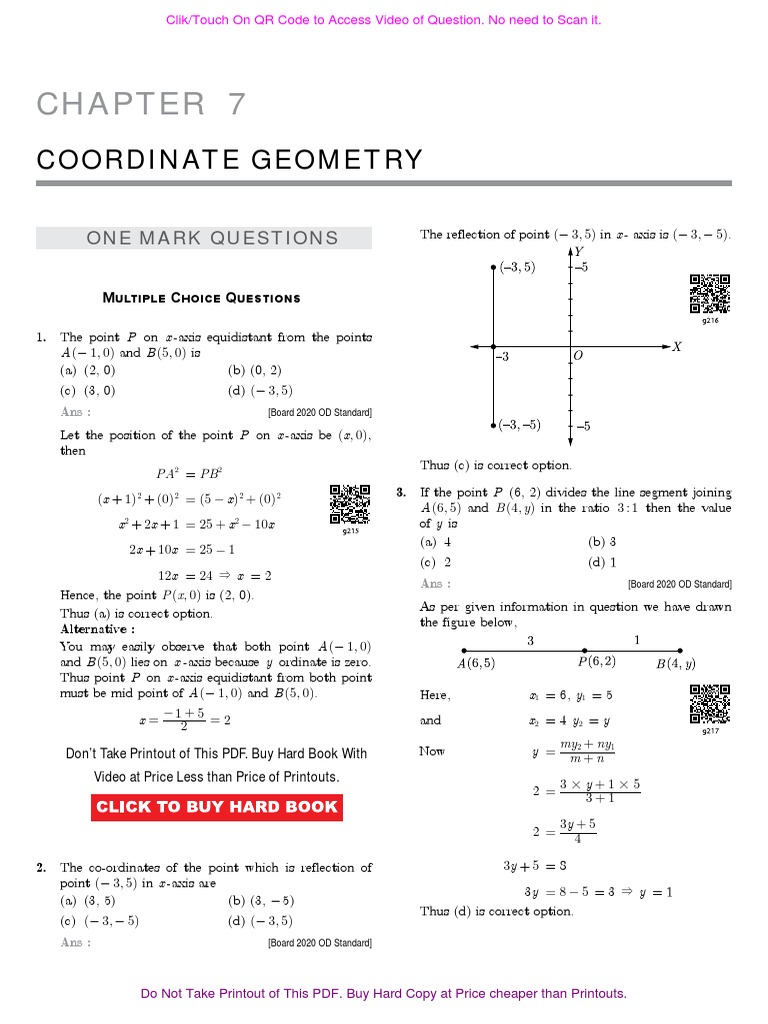 Coordinate Geometry Practice Questions | PDF | Triangle | Cartesian ...