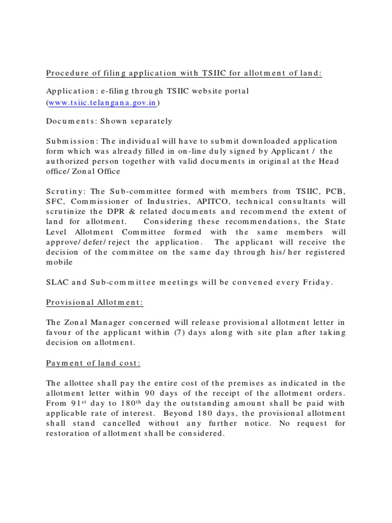 WWW - Tsiic.telangana - Gov.in: ST TH | PDF | Deed | Common Law