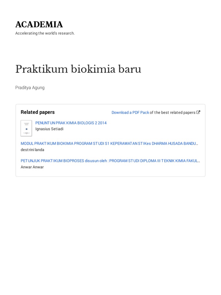 Praktikum Biokimia | PDF | Kesehatan Holistik | Teknologi & Rekayasa
