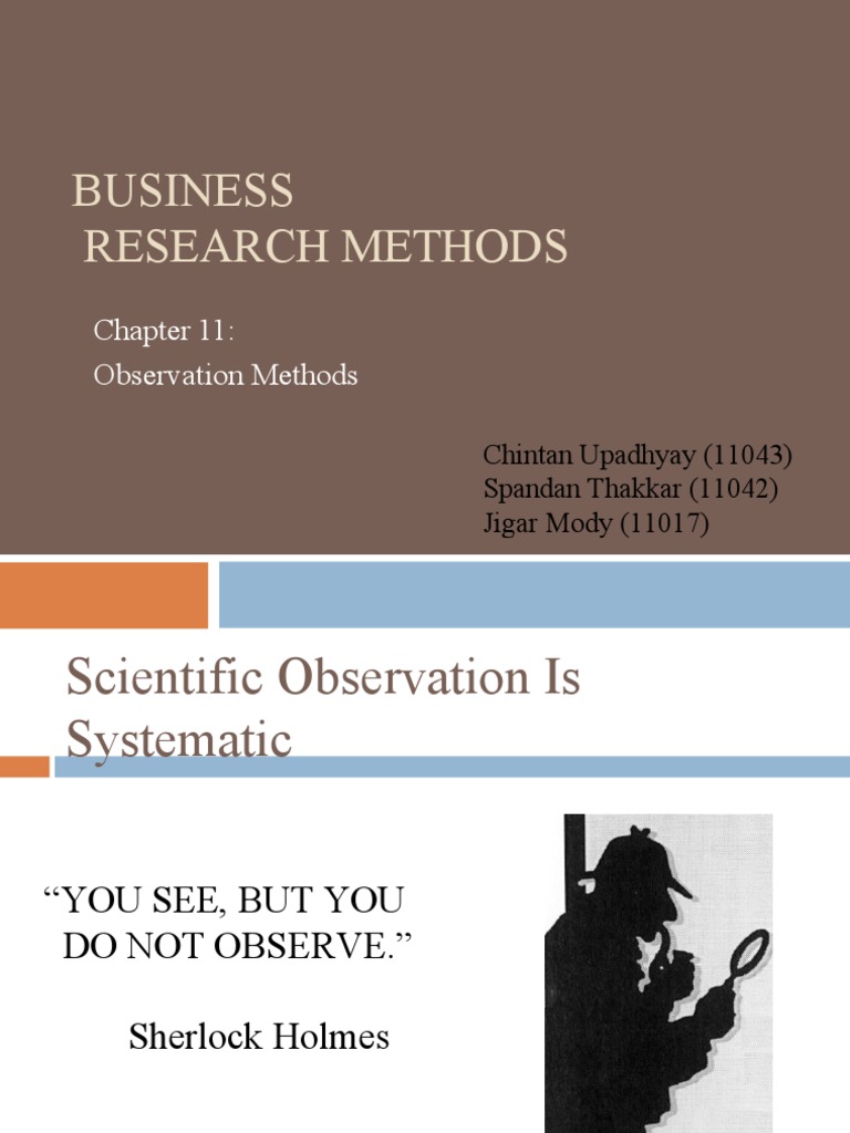 Business Research Methods | PDF | Observation | Bias