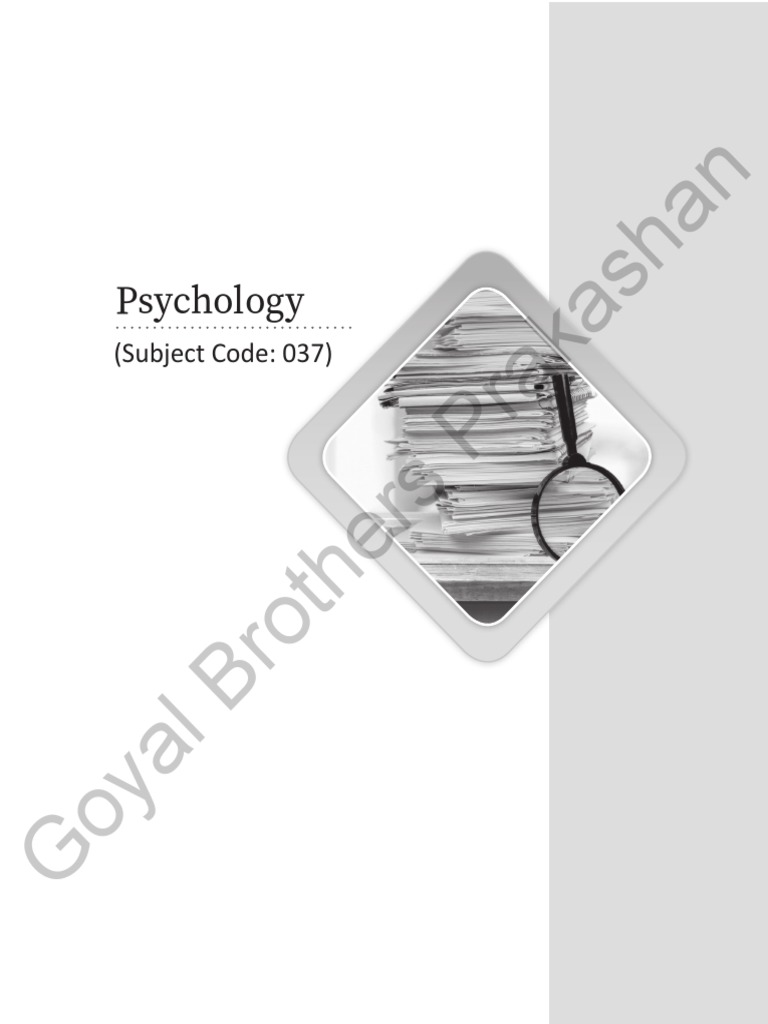 Psychology Class 12 CBSE & MTP-1 | PDF | Psychology | Intelligence
