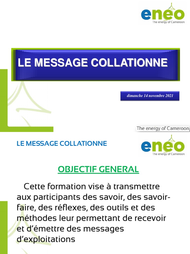 Formation sur le Message Collationné | PDF | la communication ...