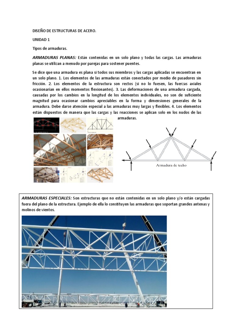 Tipos de Armaduras | PDF | Braguero | Ingeniería de Edificación
