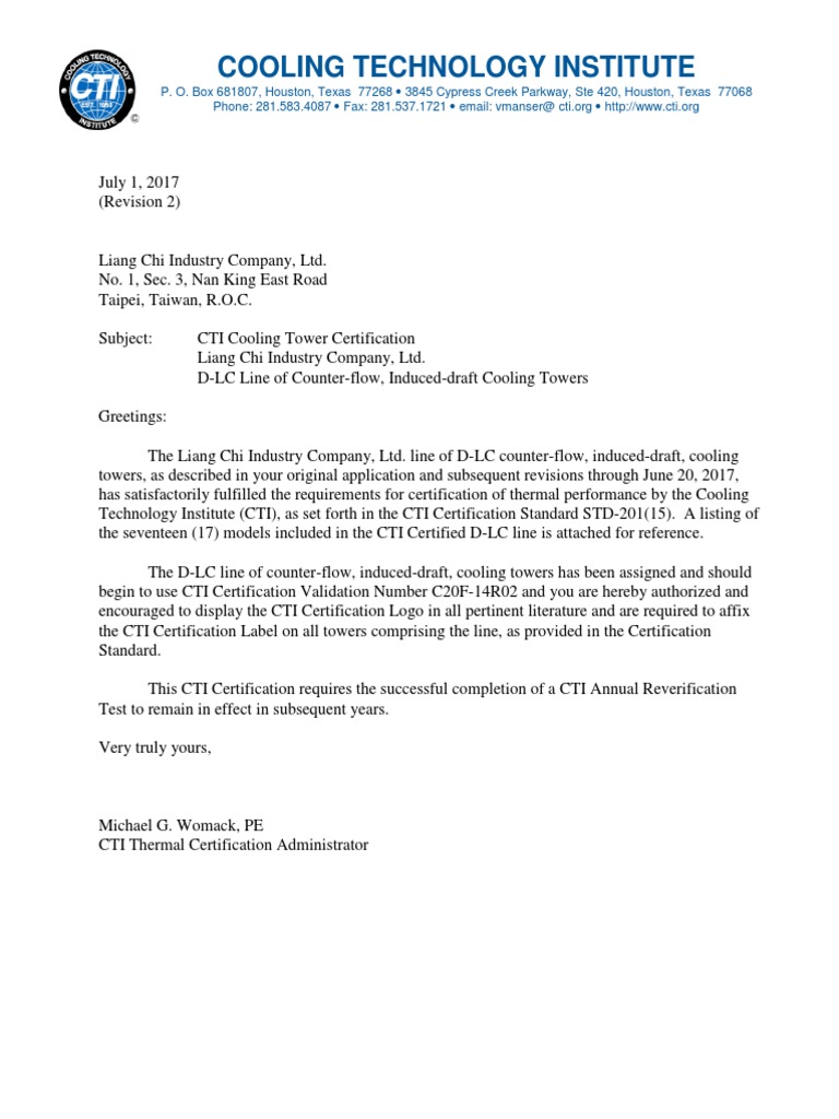 C20F Liang Chi D-LC Approval Letter R2 DRAFT | PDF | Galvanization ...