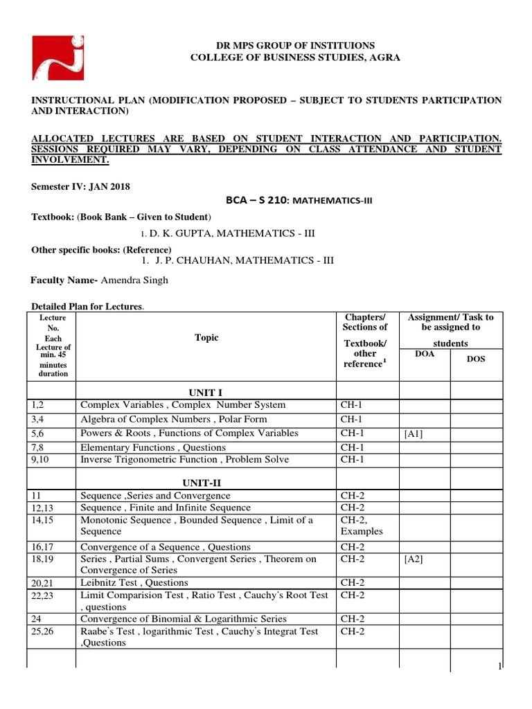 BCA - S 210: College of Business Studies, Agra | PDF | Series ...