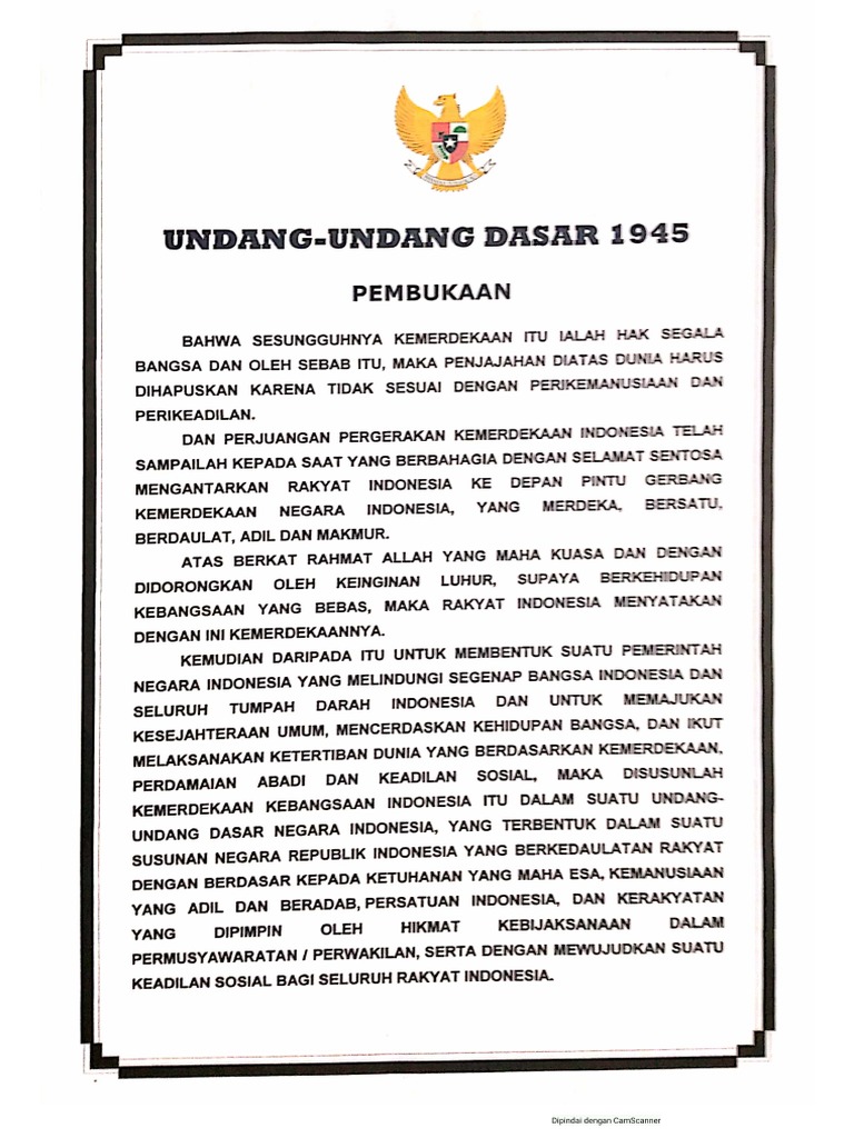 Pembukaan Uud 1945 | PDF
