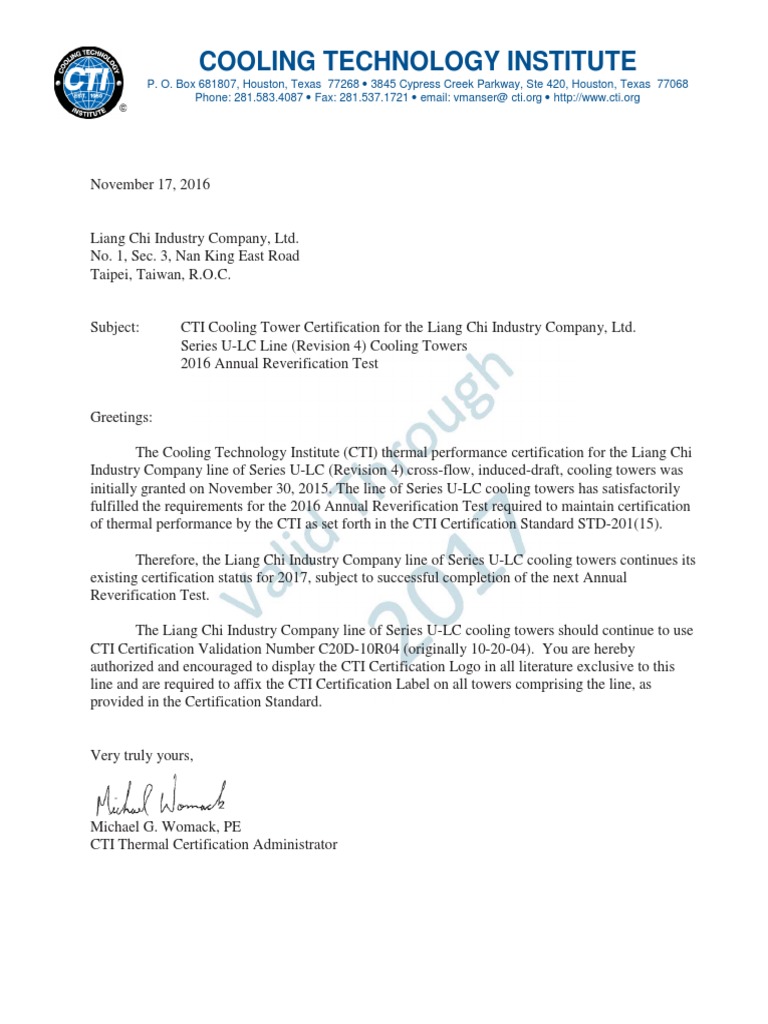 Cooling Technology Institute | PDF | Building Engineering | Civil ...