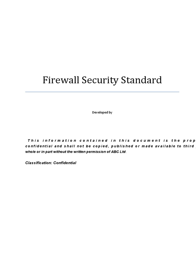 Firewall Security Guidelines | PDF | Computer Network | Firewall ...