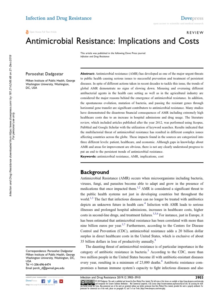 Antimicrobial Resistance: Implications and Costs | PDF | Antimicrobial ...