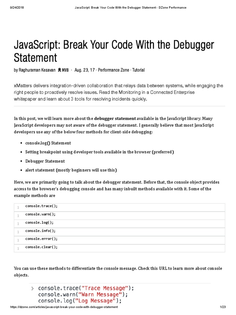 (3 de 5) JavaScript - Break Your Code With The Debugger Statement ...