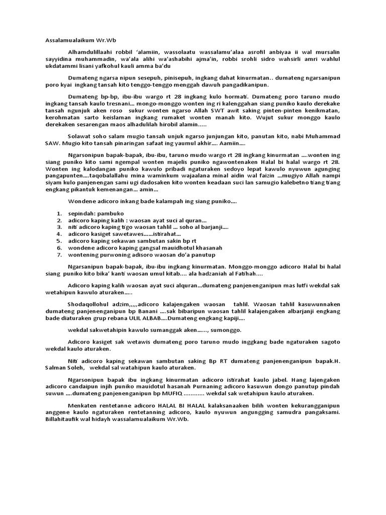 MC Halal Bi Halal | PDF | Agama & Spiritualitas