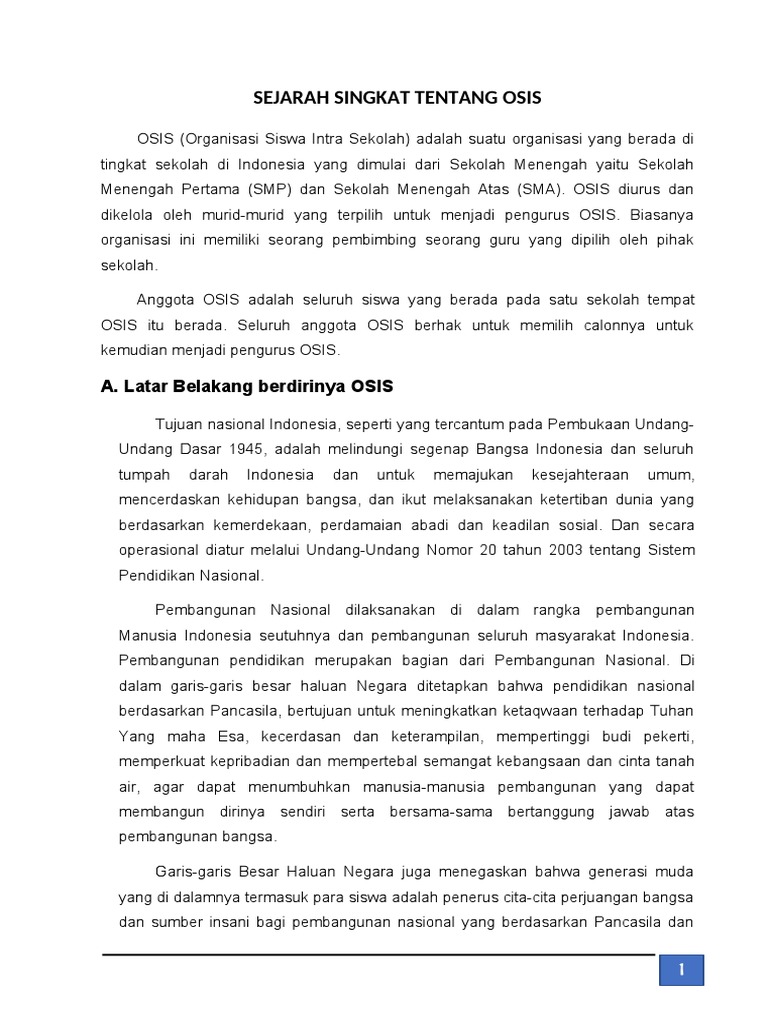 Buku Panduan Pelaksanaan OSIS Dan MPK Dikonversi | PDF