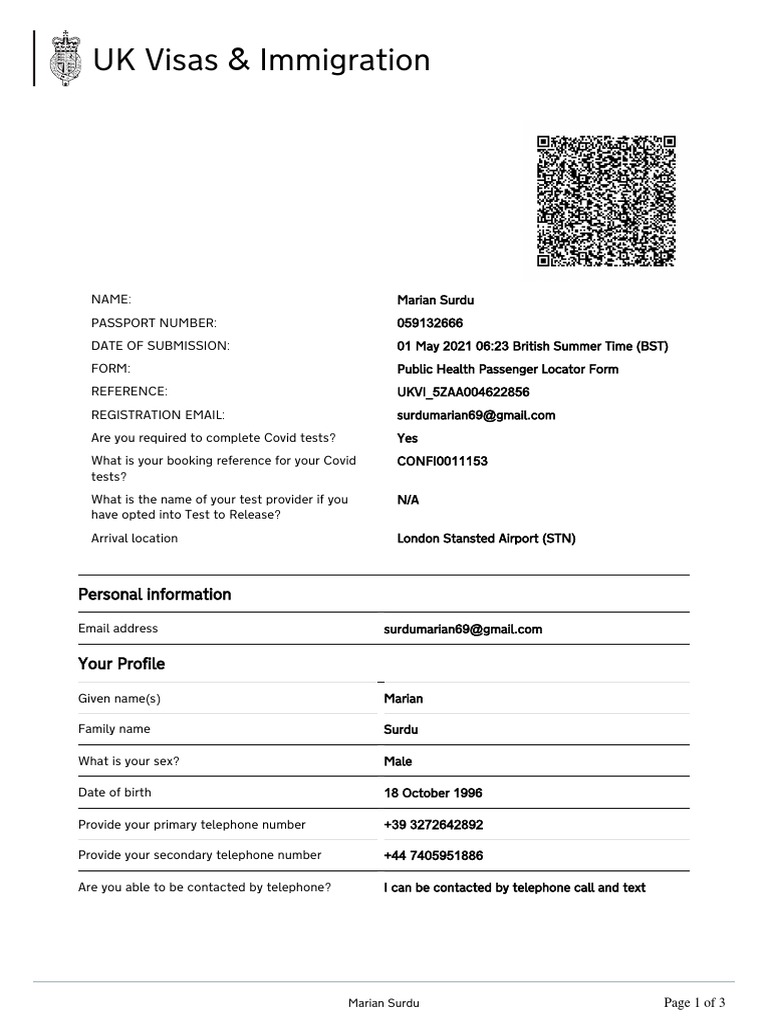 UK Visas & Immigration: Personal Information | PDF | Government And Personhood | International Law