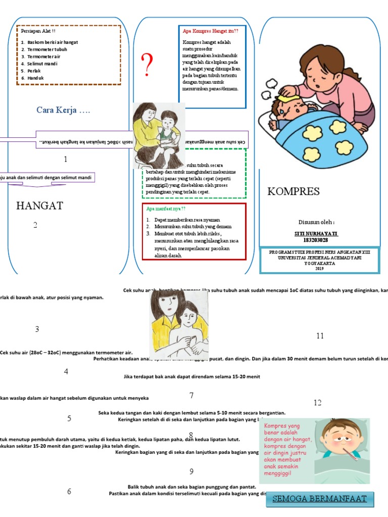Leaflet Kompres (Hipertermi) | PDF