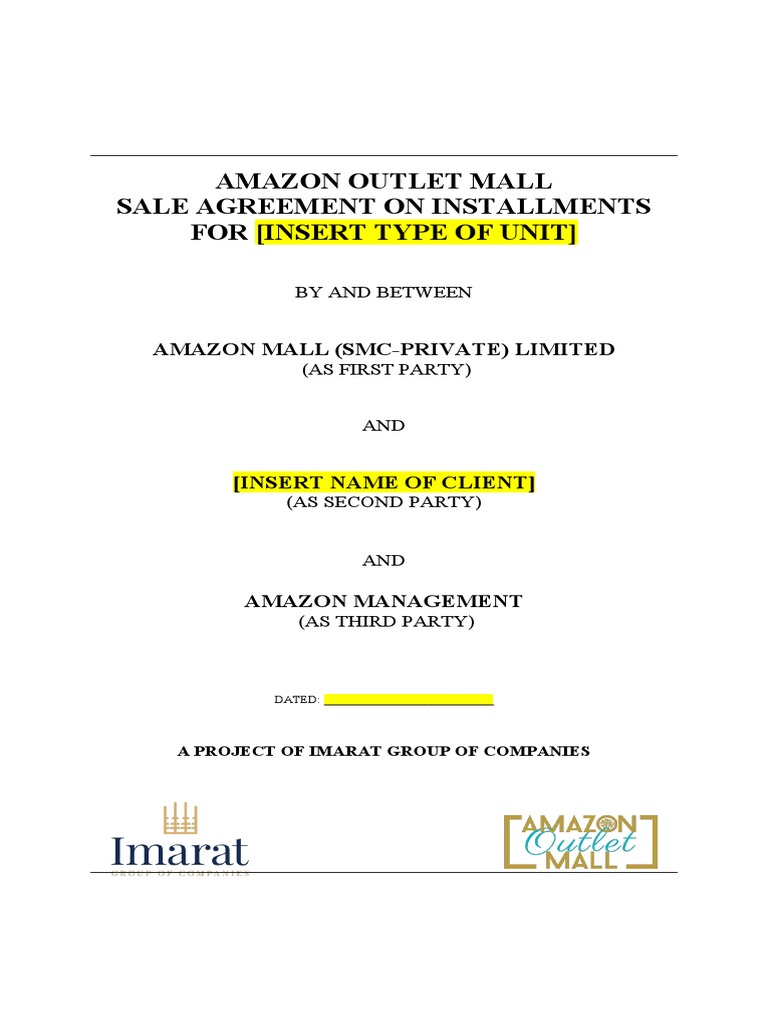 Amazon Outlet Mall - (Shop) Rebate On Installments v1 | PDF | Lease ...