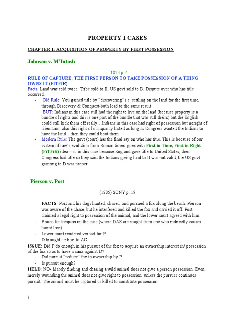Property I Cases | PDF | Conversion (Law) | Civil Law (Legal System)