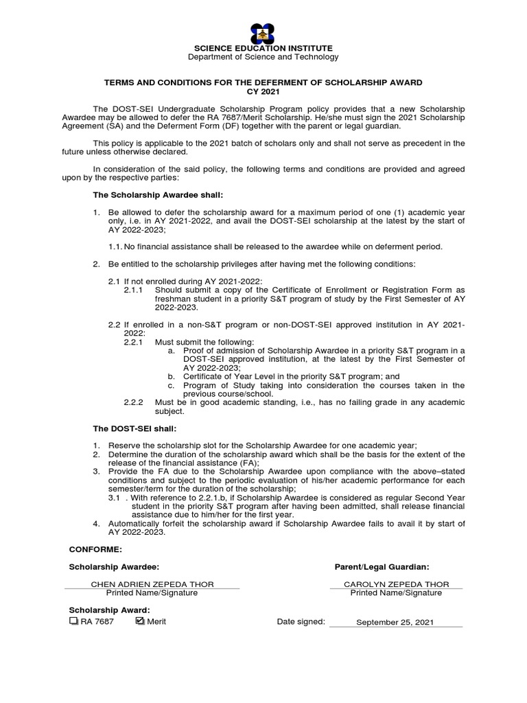 U-2021-16-10190 - 2021 - Deferment Form | PDF | Academia