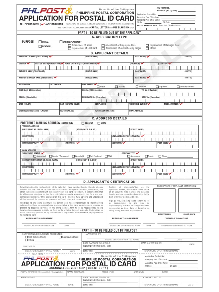 Pid App Form W Gen Terms 1 | PDF | Travel Visa | Mail