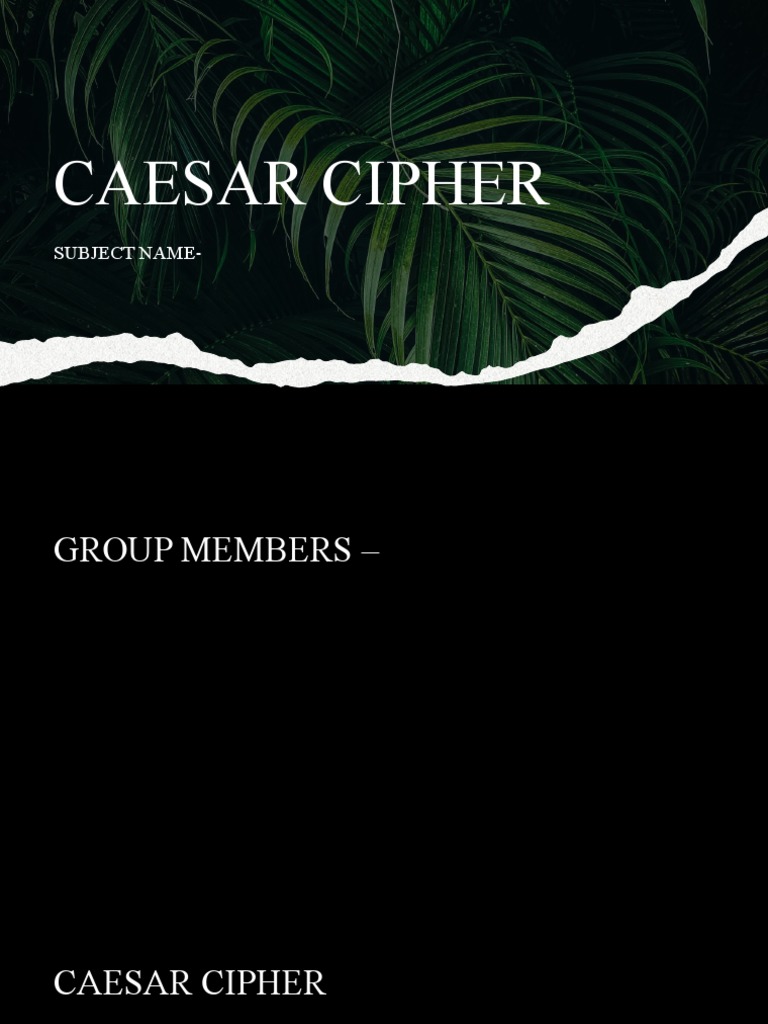 An Introduction to the Caesar Cipher: A Simple Substitution Cipher ...