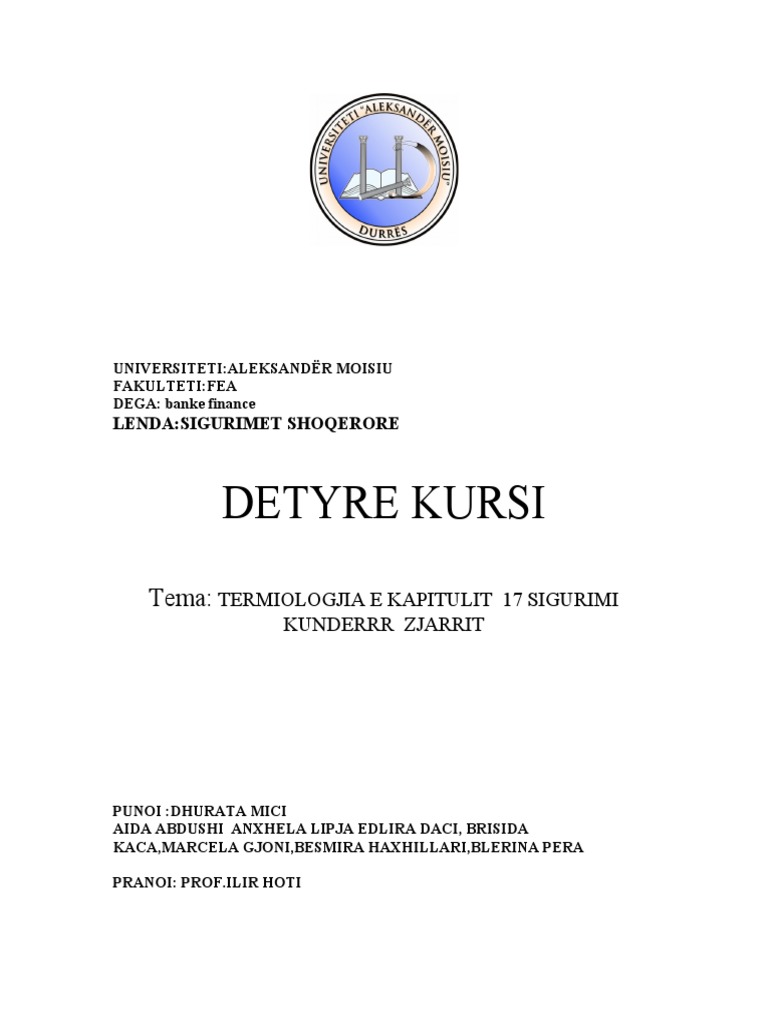 Faqe e Par Per Detyra Kursi 3 | PDF