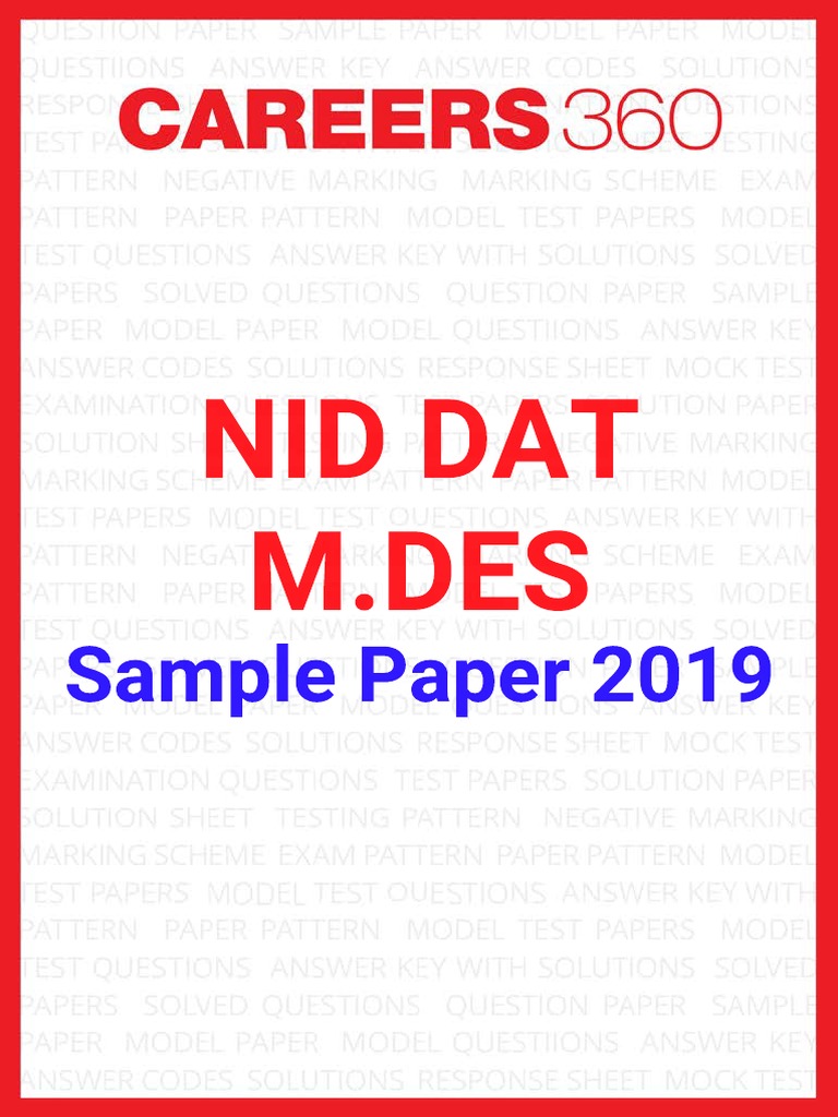 NID DAT Sample Paper 2019 MDes | PDF | Greed | Wealth