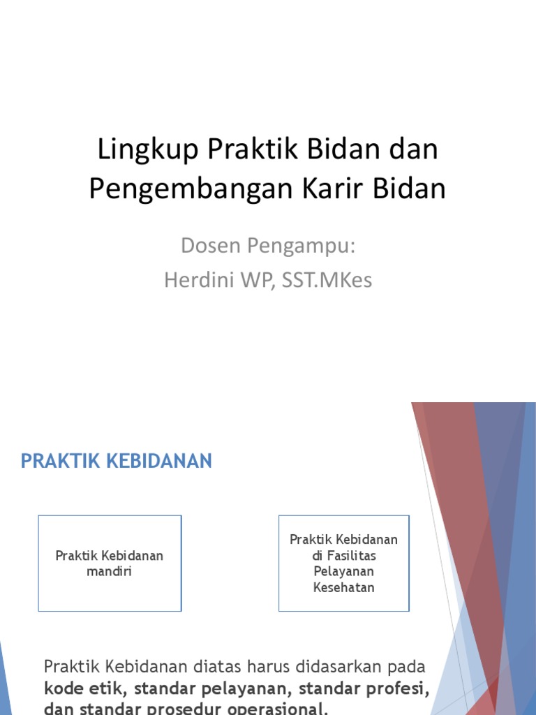 Lingkup Praktik Bidan Dan Pengembangan Karir Bidan | PDF