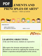 Lesson 4-Elements of Arts | PDF | Shape | Color