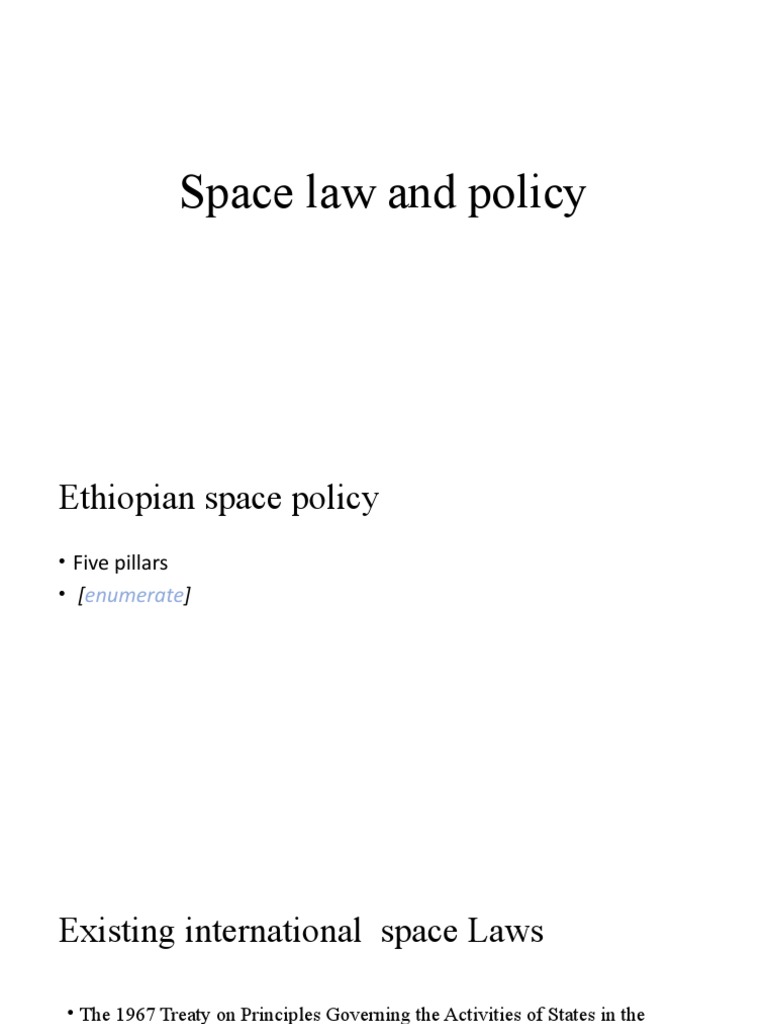 Space Laws and Policies | PDF