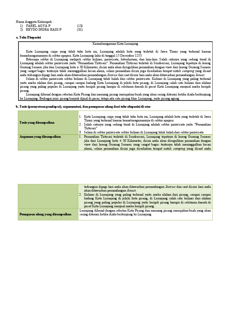 Tugas Bin Teks Eksposisi 3.4 | PDF