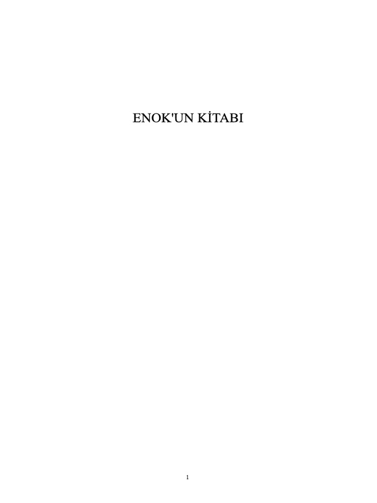Enok'un Ki̇tabi | PDF