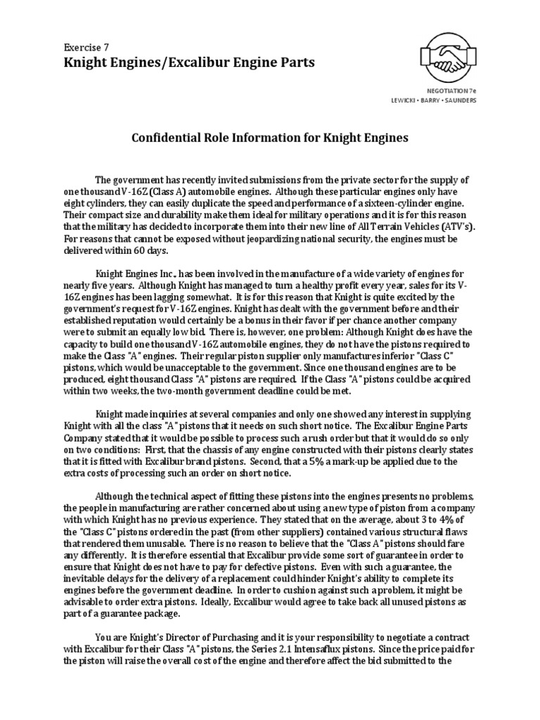 Exercise 7-Knight Engines-Excalibur Engine Parts-Role-Knight Engines ...