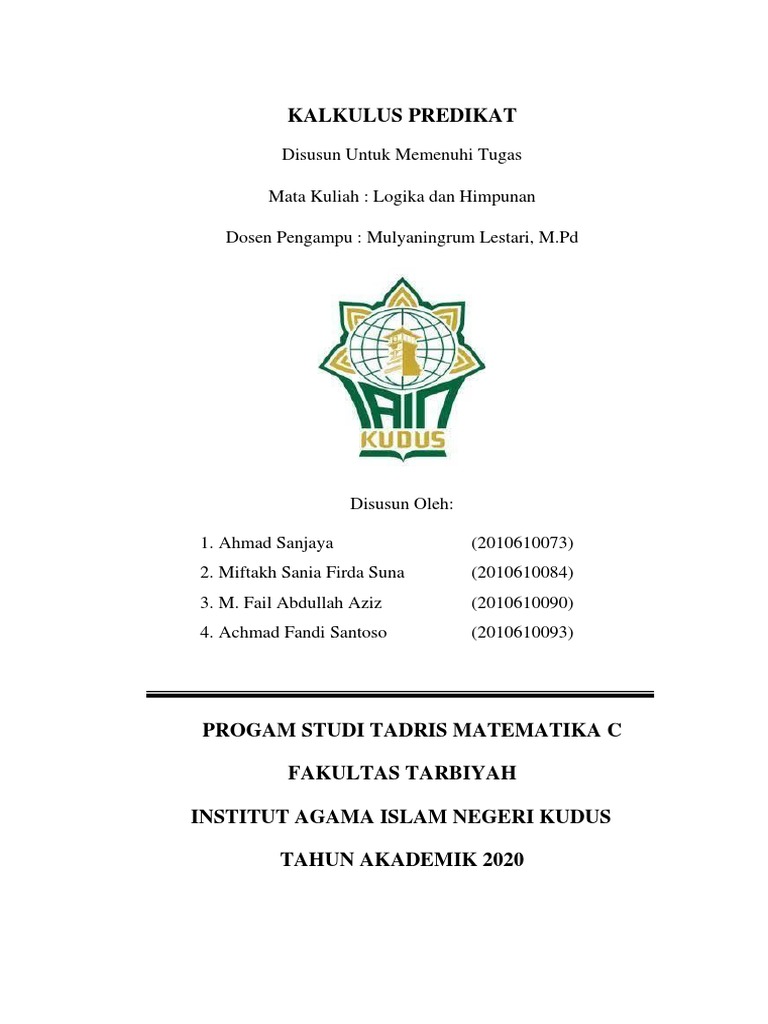 Kalkulus Predikat dalam Logika Matematika | PDF