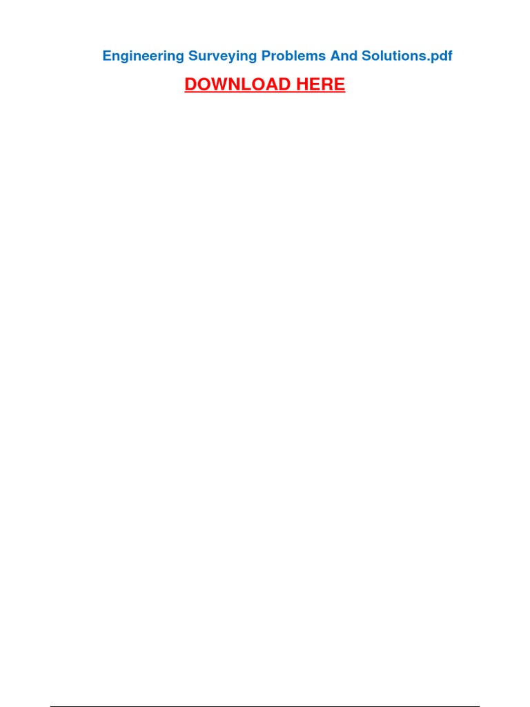 Here: Engineering Surveying Problems and Solutions PDF | PDF ...