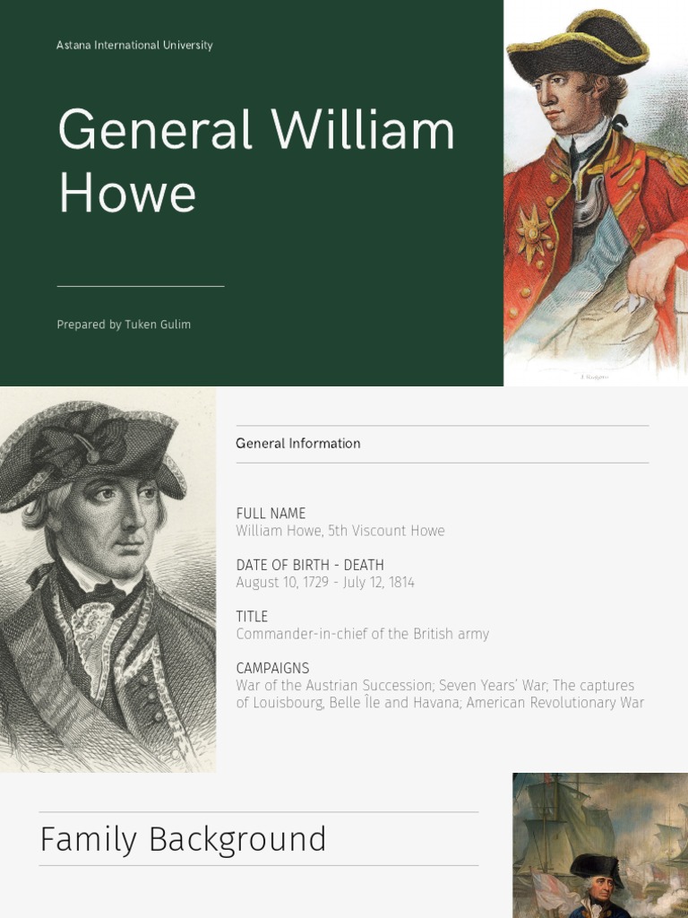 General William Howe | PDF | George Washington | American Revolutionary War