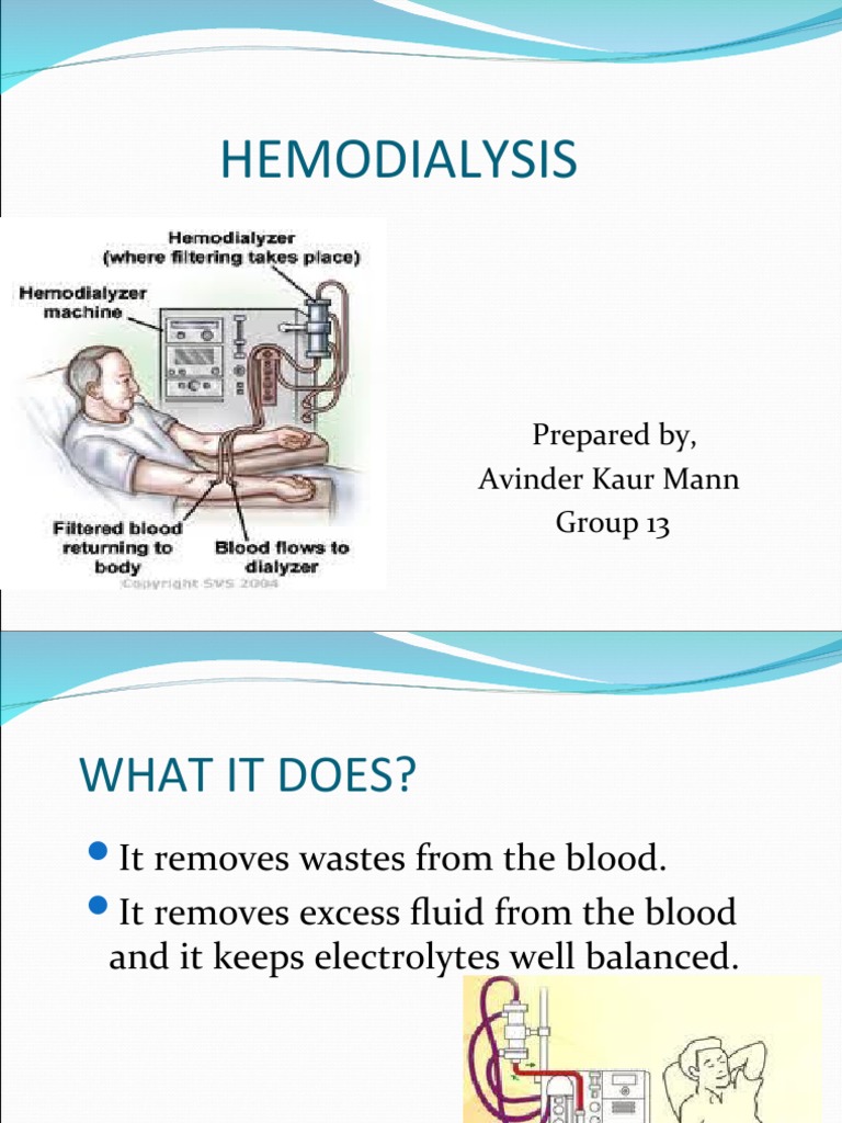 Hemodialysis-Avin's Therapy Presentation | PDF | Hemodialysis | Membrane