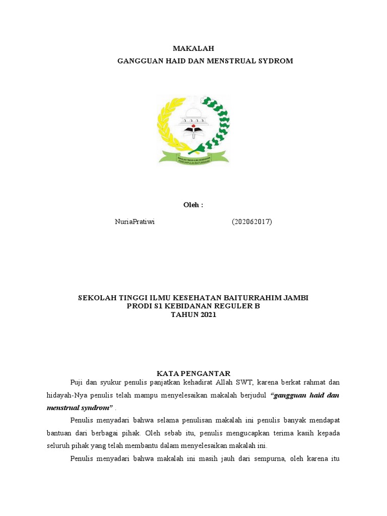 Bab 1 Menstruasi Dan Pms | PDF