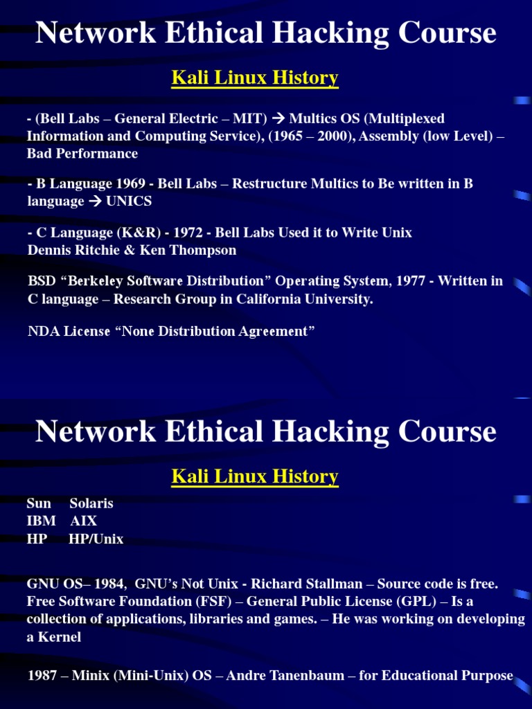Kali Linux History | PDF | Art