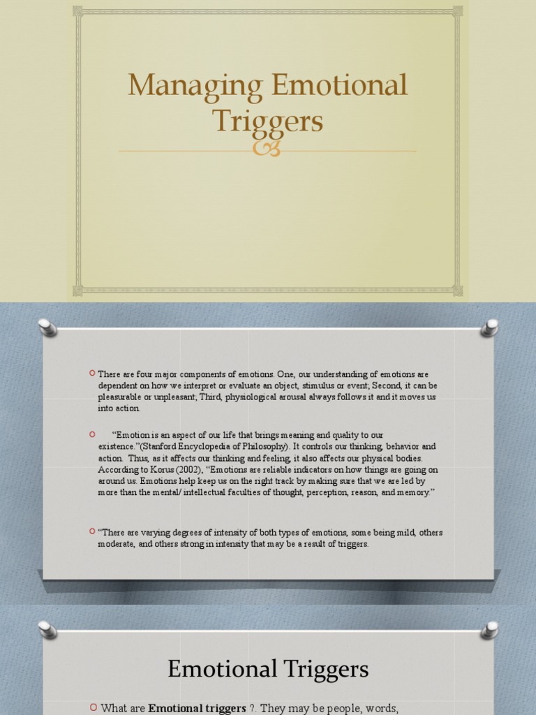 Managing Emotional Triggers | PDF | Emotions | Affect (Psychology)