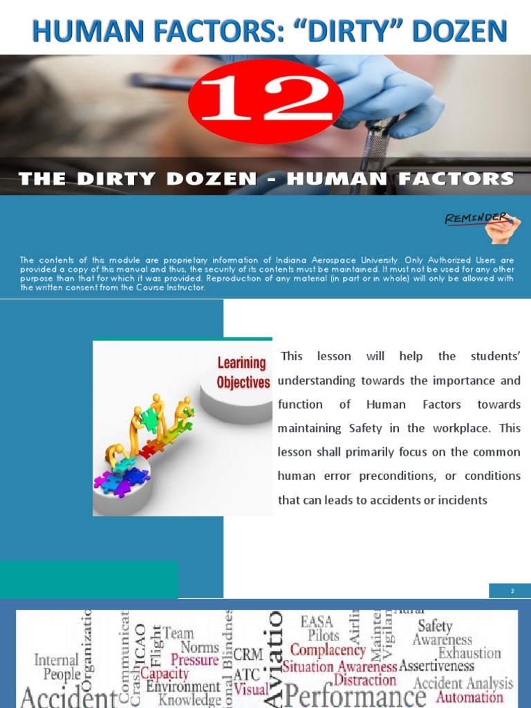 Dirty Dozen | PDF | Stress (Biology) | Awareness