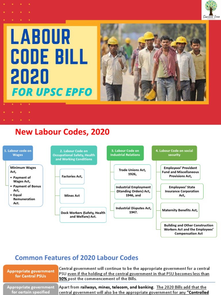 New Labour Code Bill, 2020 Part-1 | PDF | Employment | Labour Law