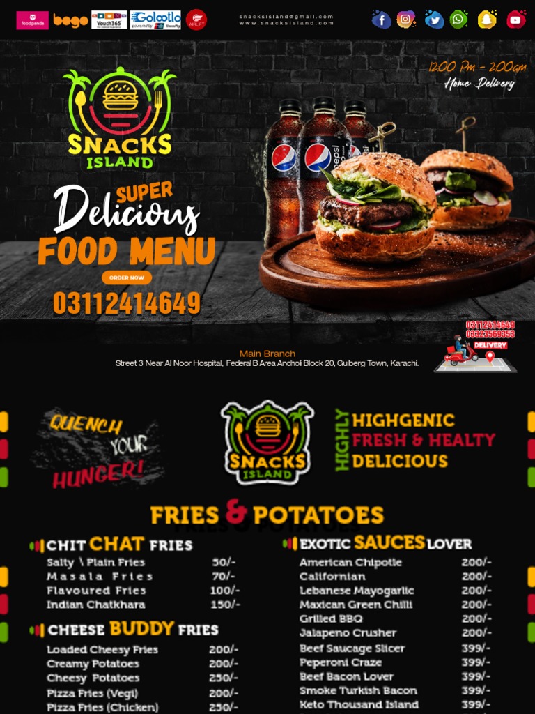 Sample Menu Book | PDF | Hamburgers | Sausage