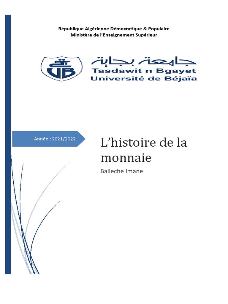 Histoire et évolution de la monnaie | PDF | Argent | Banques